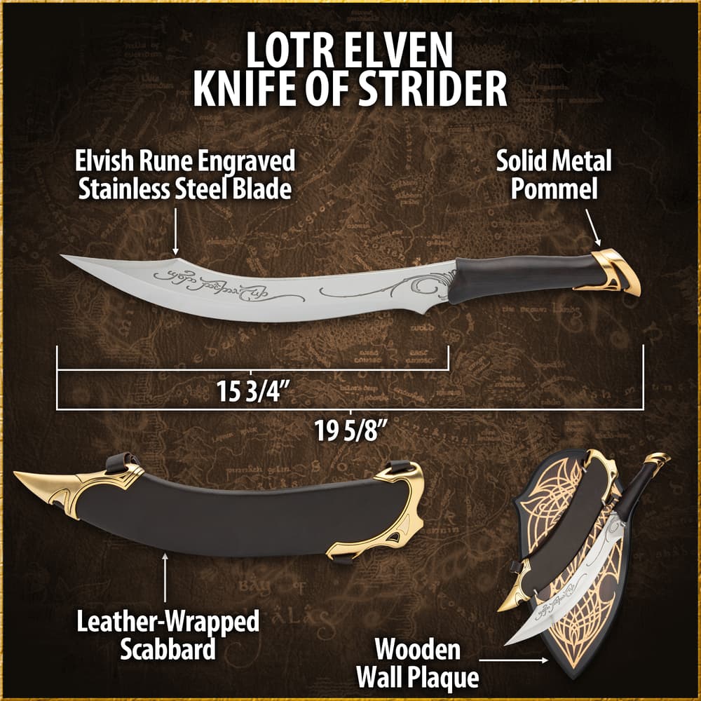 Elven Knife of Strider – Authentic Lord of the Rings Collectible for ...